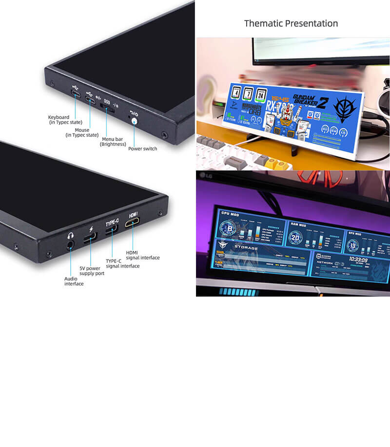 12.7 inch Stretched Bar LCD Monitor 1920x480 High Resolution Type-C LCD ... 12.7 inch Stretched Bar LCD Monitor 1920x480 High Resolution Type-C LCD ...