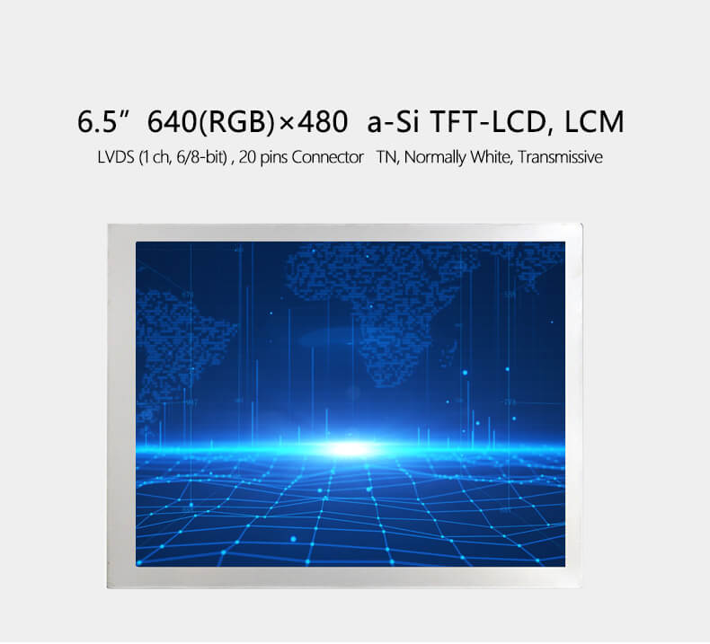 G065VN01 V2 AUO 6.5 Inch 640x480 LCD Display LVDS Interface High Brightness Wide Temperature LCD ...