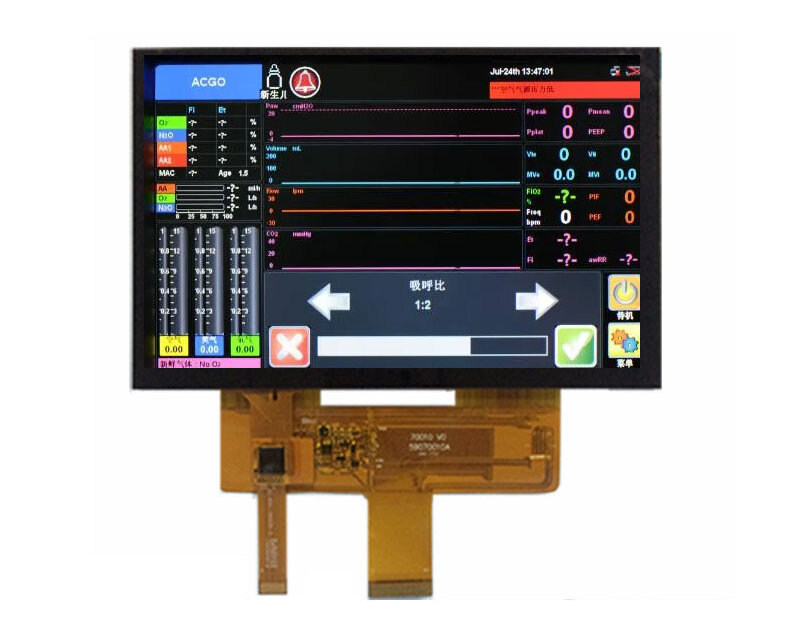7 Inch Wide Temperature TFT LCD Display 800x480 SC5004/SC5005 LVDS -30°C to 85°C High Brightness ...
