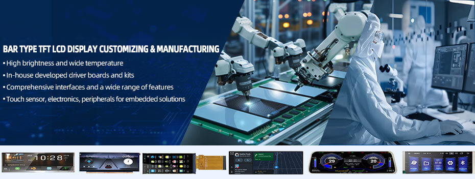 3.9 Inch Stretched Bar Display 800x216 IPS Serial RGB TFT LCD Display ...