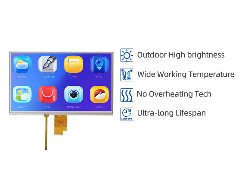 10.1 Inch High Brightness Display 1100nits IPS 1024x600 LVDS TFT LCD ...