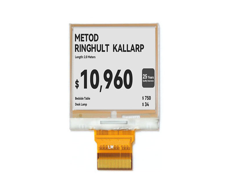 1.54 Inch Square Display 152x152 SPI Black and White Three Color Ink ...
