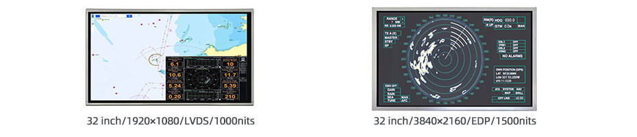 32 Inch High Brightness Display 1000nits IPS 1920x1080 LVDS Stretched ...