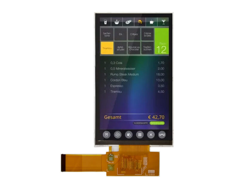 5 Inch Transflective Display 480x800 CPU Sunlight Readable LCD Display ...