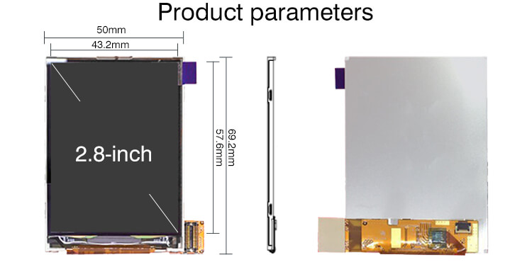 Fast delivery 2.8 inch LCD display 240x320 Portrait type Display 40 ...