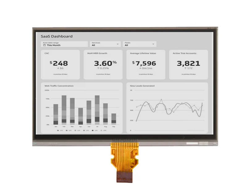 LS027B7DH01 2.7 Inch Reflective LCD Display 400x240 SPI Memory-in-Pixel ...