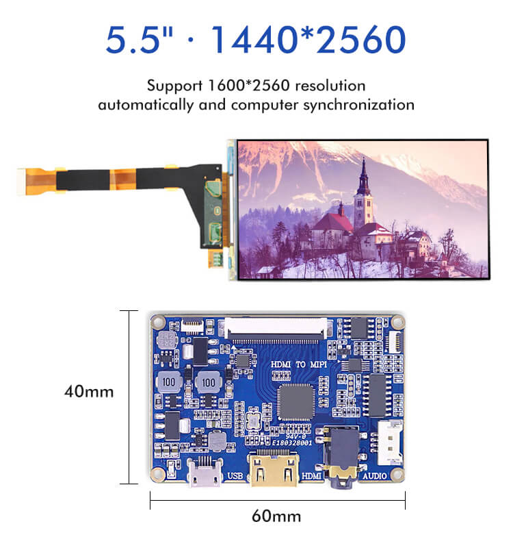 Original LS055R1SX04 Sharp 5.5 Inch TFT LCD Display 1440×2560 MIPI LCD ...