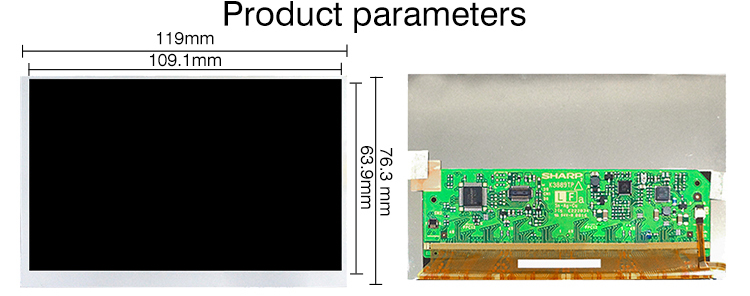 LQ050W1LC1B Sharp Original 5 Inch LCD Module 1024x600 LVDS Interface ...