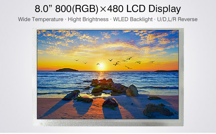 G080Y1-T01 Original 8 Inch LCD Panel 800x480 High Brightness Wide ...