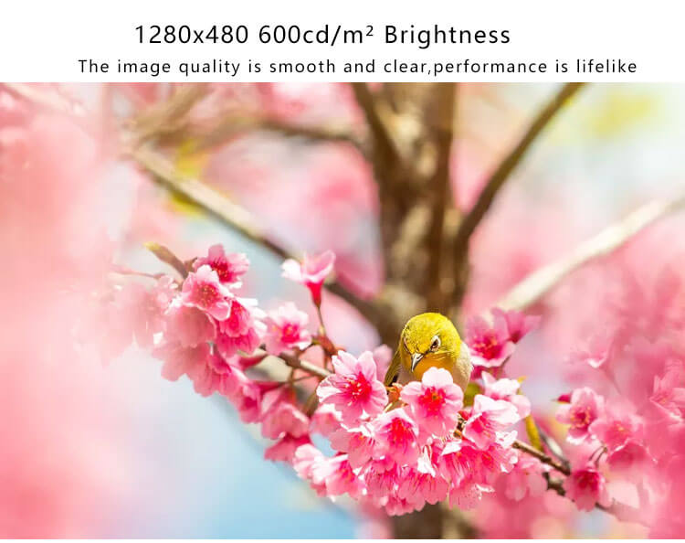 10.3 Inch Stretched Bar Display 1280x480 IPS High Brightness LVDS 60 Pins Interface Bar LCD ...