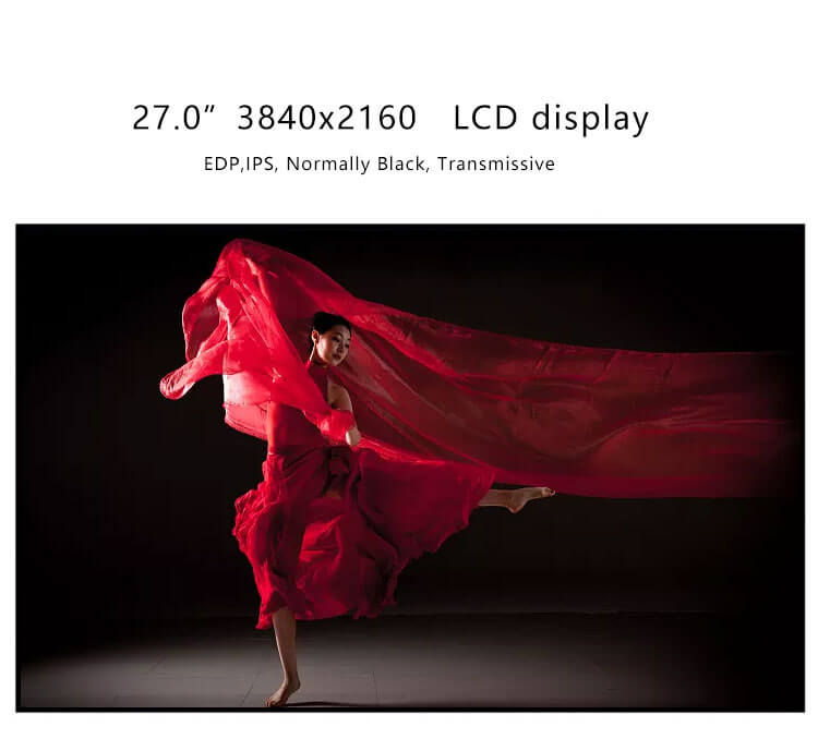27 Inch TFT LCD Display 3840x2160 eDP Interface IPS High Brightness LCD ...
