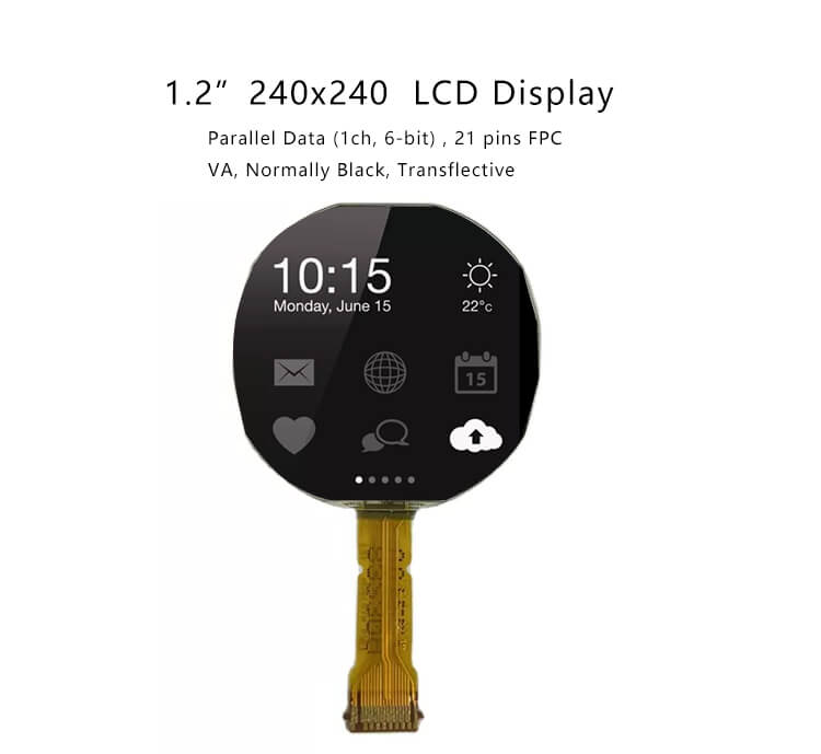 Sharp LS012B7DD06A 1.2 Inch Circular Display 240x240 Sunlight Readable ...