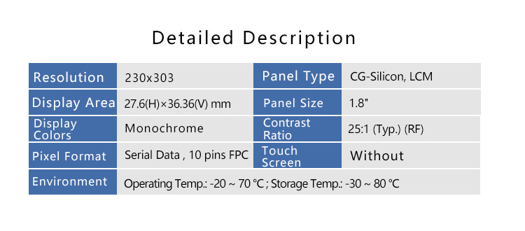 LS018B7DH02 Sharp Original 1.8 Inch MIP LCD Display 230x303 Small ...