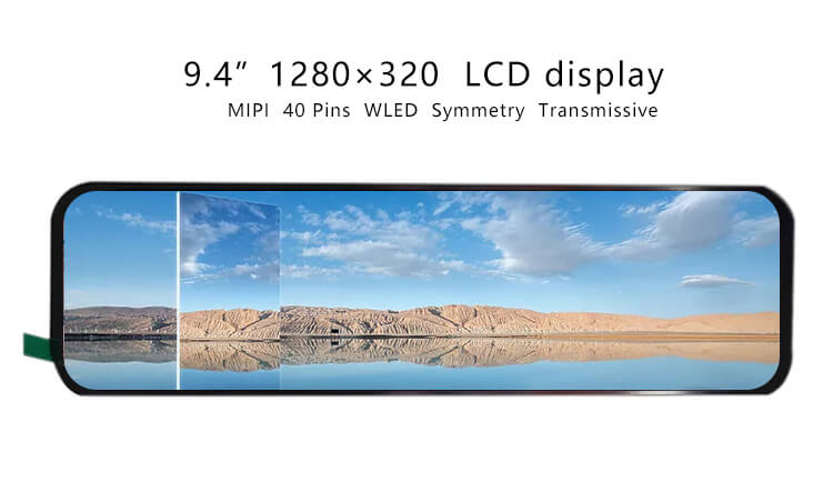 9.4 Inch TFT LCD Display 1280x320 MIPI Interface IPS High Brightness ...