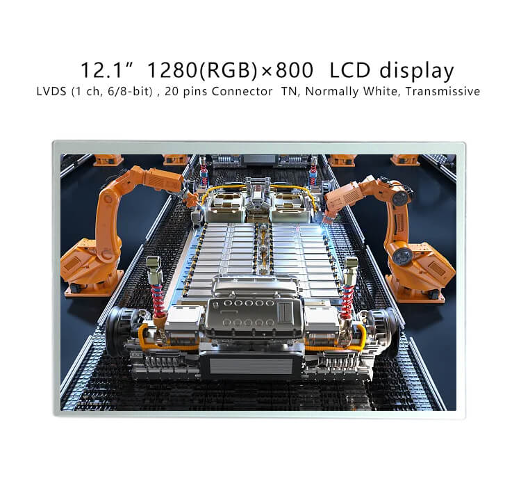 LQ121K1LG58 Sharp 12.1 Inch TFT LCD Display 1280x800 LVDS Sunlight ...