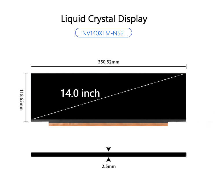 NV140XTM-N52 14 inch Stretched Bar LCD TFT Color Bar Display 3840x1100 ...