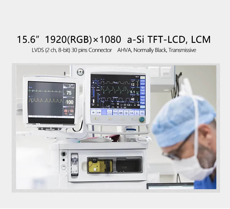 G156HAN02.3 AUO 15.6 Inch 1920x1080 LCD Panel Industrial Panel LVDS ...