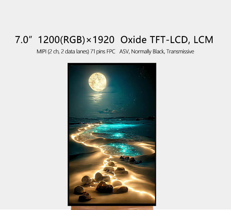 LQ070M1SX01 Sharp 7 Inch TFT LCD Display 1200x1920 MIPI LCD Panel ...