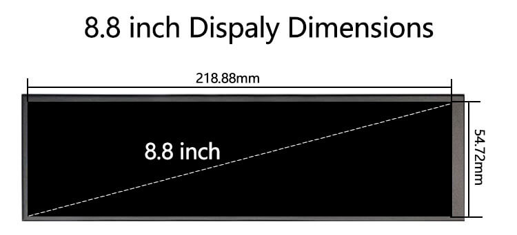 8.8 Inch 480x1920 IPS Bar LCD Panel 600 nits LCD Display With Driver ...