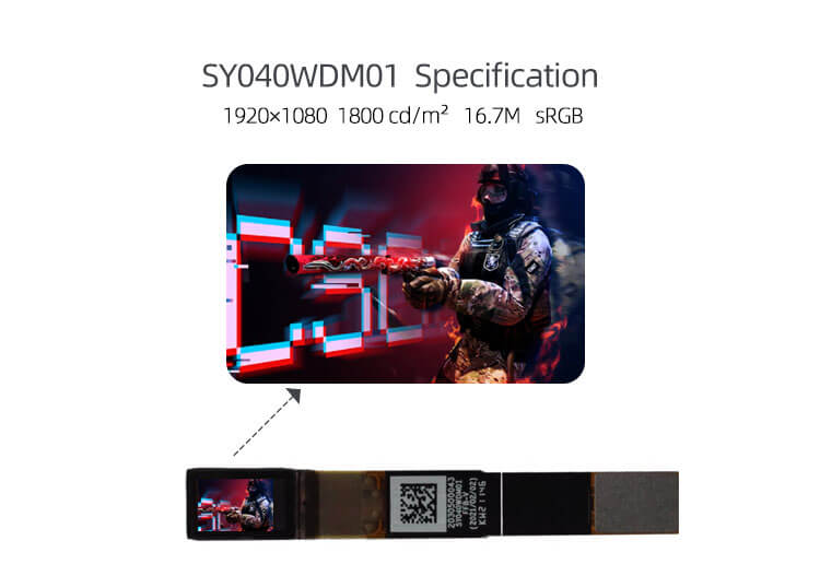 SY040WDM01 0.4 inch 1920x1080 Si-OLED Panel MIPI+I2C Interface Amoled ...