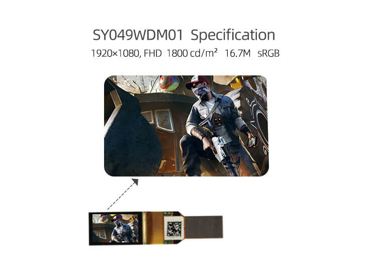 SY049WDM01 0.49 inch 1920x1080 OLED Panel Sunlight Readable Amoled With Drive Board For HMD AR ...