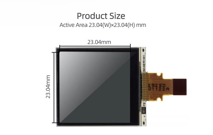 LS013B7DH03 Sharp 1.28 Inch Sunlight Readable LCD Display 128x128 ...