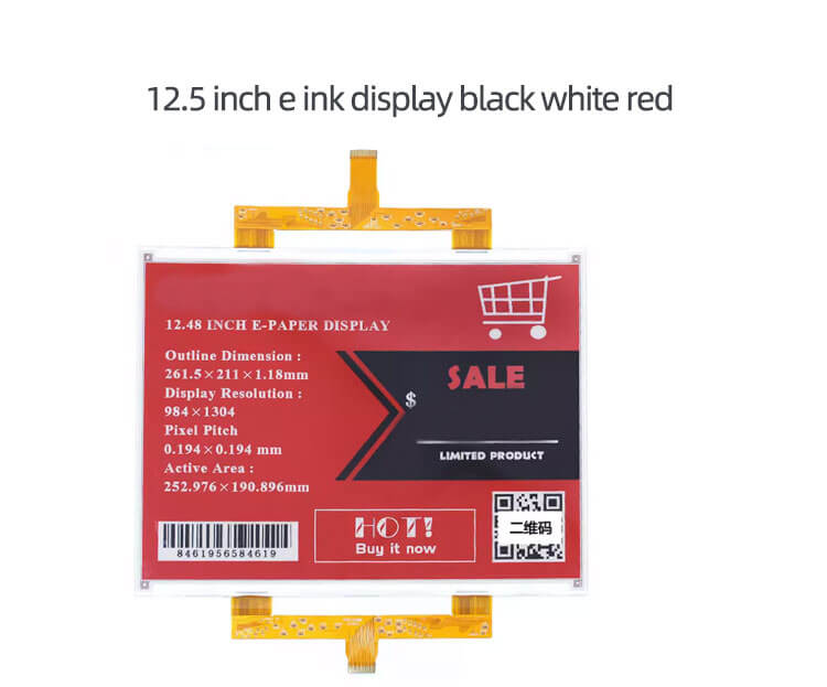 12.48 Inch Black White And Red Large Size E-paper 1304x984 Supports ...