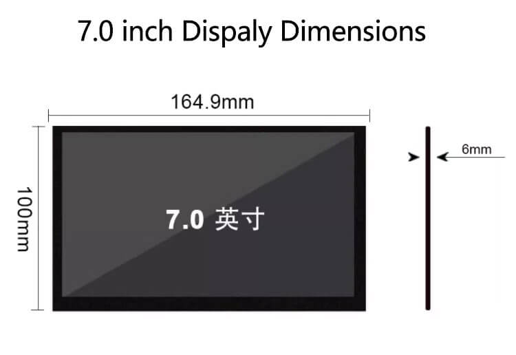 AT070TN92 Innolux 7 Inch TFT LCD Display 800x480 Parallel RGB LCD Panel ...