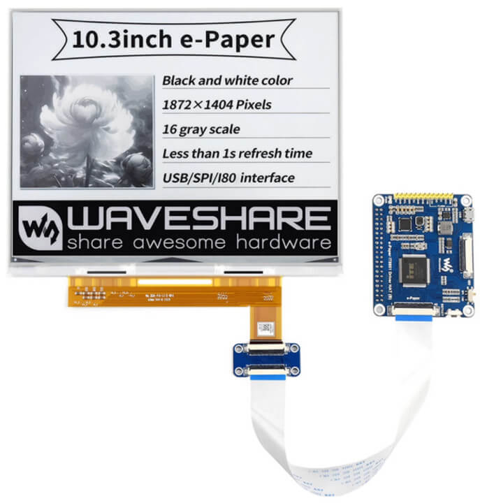10.3 Inch Electronic Paper Module e-paper Black And White Dual Color ...