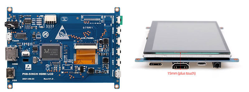 5 Inch Raspberry Pi Display LCD Screen 800x480 Capacitive Touch Screen ...