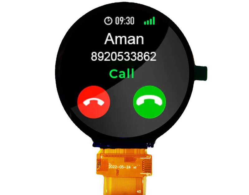 3.4 Inch Circular Display 800x800 MIPI 4 LANE High Brightness TFT LCD ...