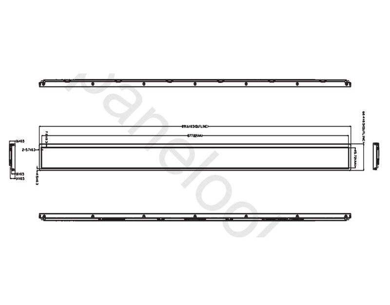 DV350FBM-N10 BOE 35 Inch Stretched Bar Display 3840x200 V-by-One 8 lane ...
