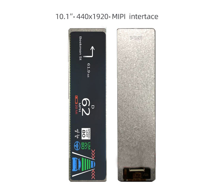 10.1 Inch Stretched Bar Display 440x1920 ICNL9707 MIPI Bar LCD Display - YOURITECH
