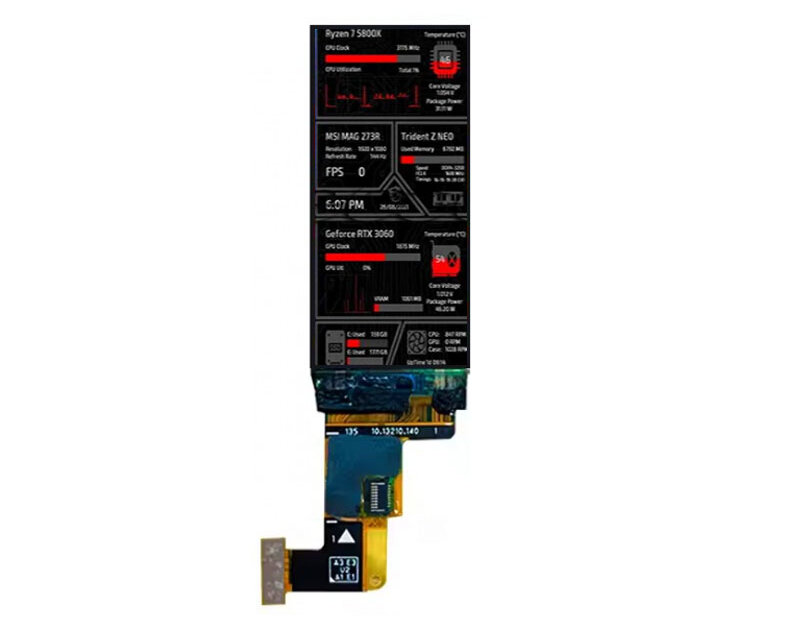 E1918AM3.A 1.9 Inch AMOLED Display 240x536 MIPI OLED Display - YOURITECH