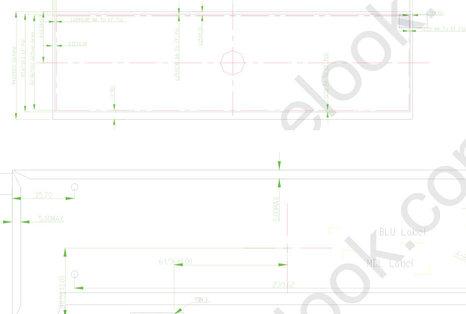 12.6 Inch Bar Display HDMI 1920x515 Full Viewing Angle Advertising ...