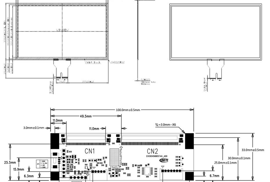 27 Inch PCAP Touch Control Screen G/G mechanism EETI IC COB Type USB ...