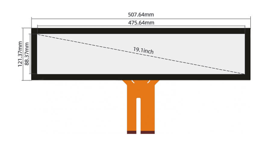 19.1 Inch Capacitive Touch Screen G+G Multi-touch USB I2C Digital ...