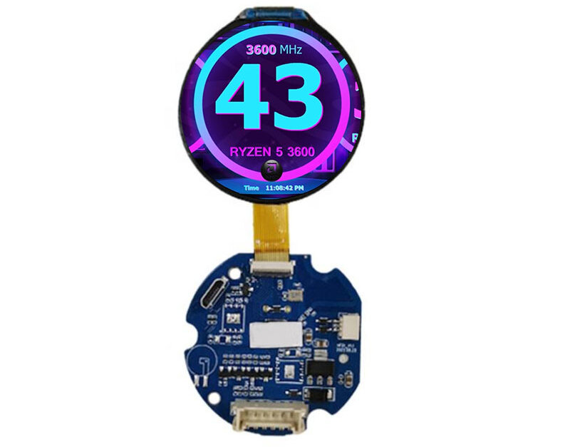 1.6 Inch Round TFT Knob LCD Display 400x400 SPI/USB Capacitive Touch ...
