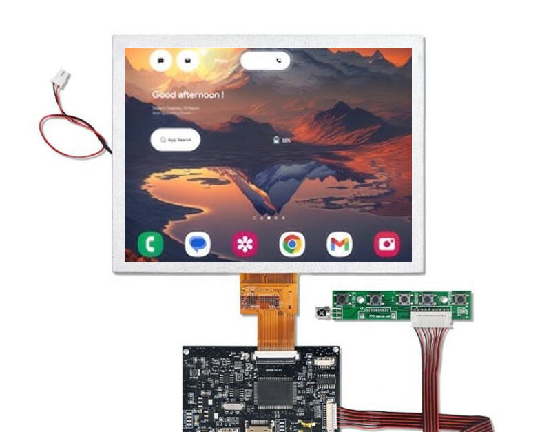 8 Inch LCD Display 1024x768 LVDS 40 Pin IPS Sunlight Readable 1000 Nits ...